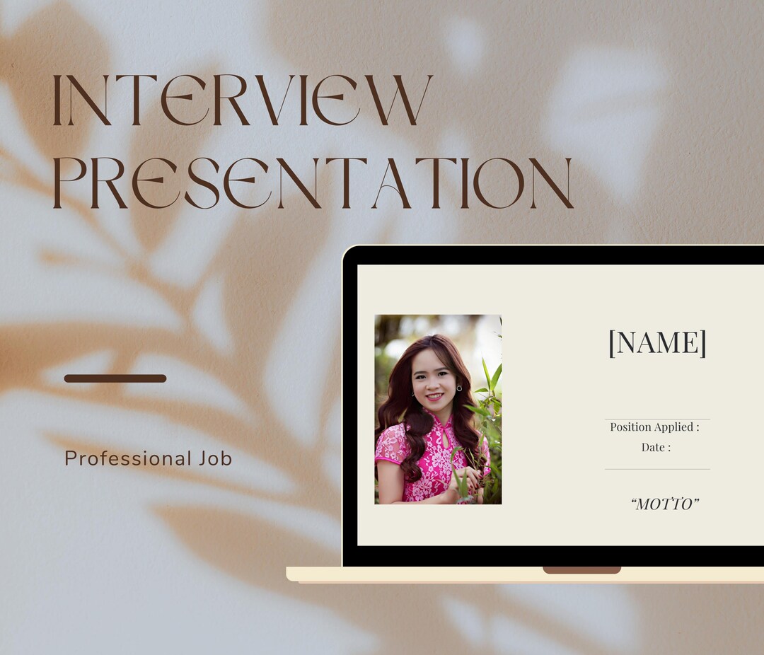 Job Interview Slide / Presentation (professional) - Etsy