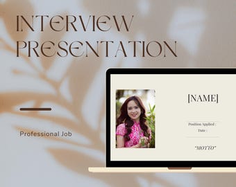 Minimalist Job Interview Powerpoint Template (beige Tint) | Career Resource PPT | Business Slide ...