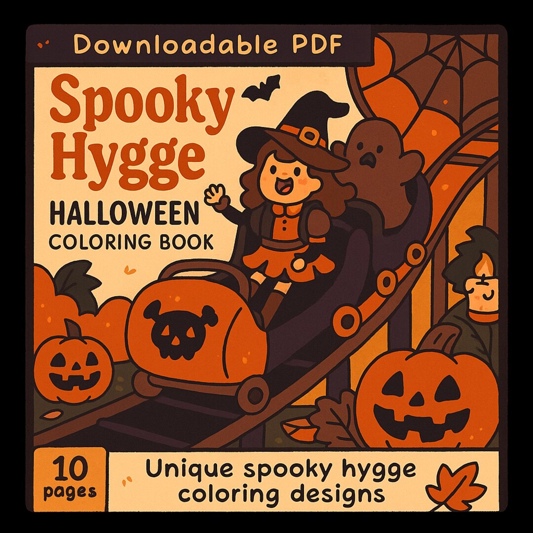 Spooky Hygge Halloween Coloring Book – 10 Pages of Cozy & Cute ...