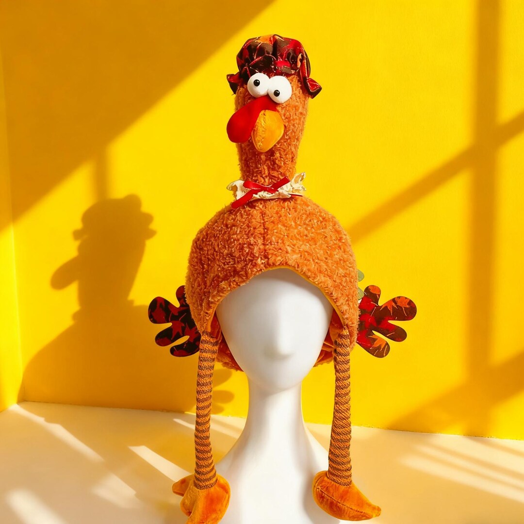 Funny Mother Turkey Hat With Floral Trim Bonnet Accent Thanksgiving ...