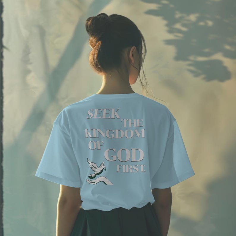 Seek the Kingdom of God First Christian Apparel Merch Men Christian ...