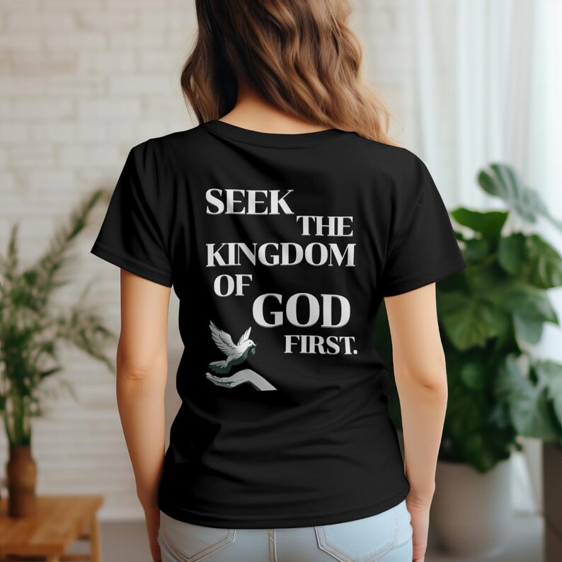 Seek the Kingdom of God First Christian Apparel Merch Men Christian ...