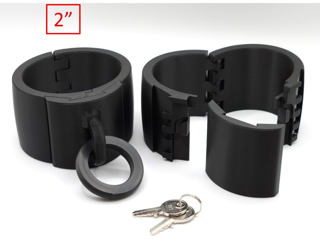 2" Tall Locking Wrist Cuffs With Hidden Padlock - Etsy