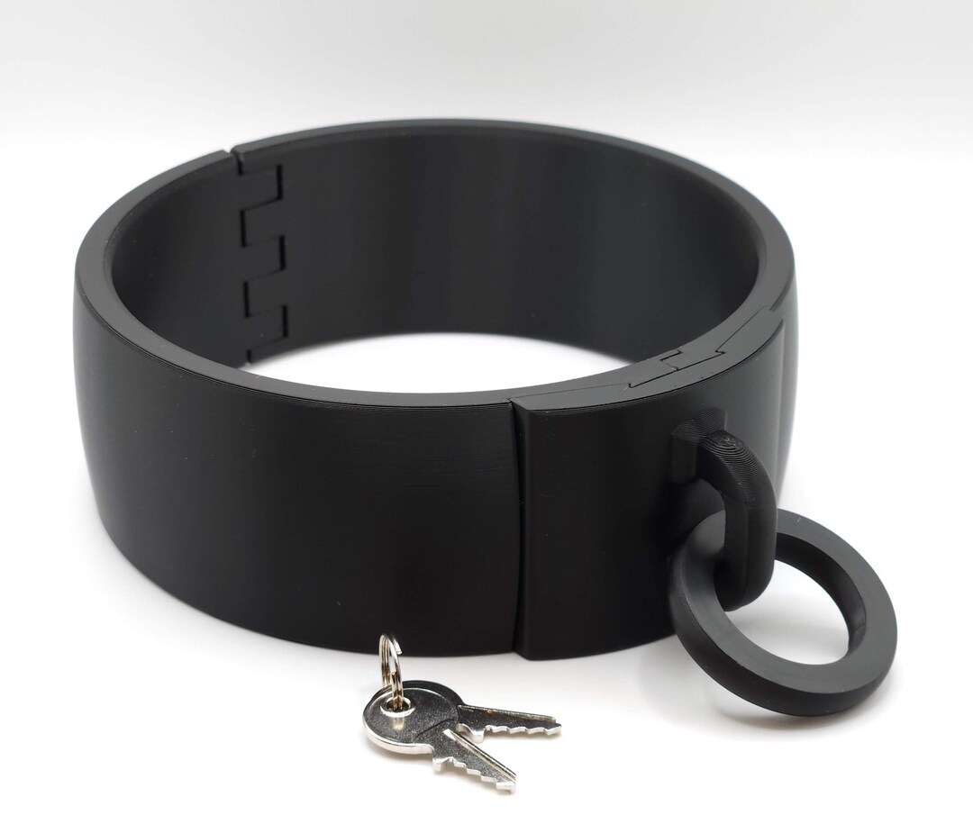 2" Tall Locking Bondage Collar With Hidden Padlock - Etsy
