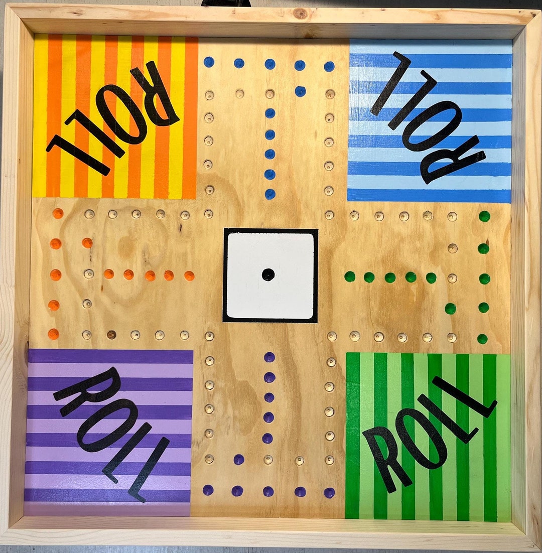 Wooden Marbles Game Board With Side Walls to Keep the Dice on the Board ...