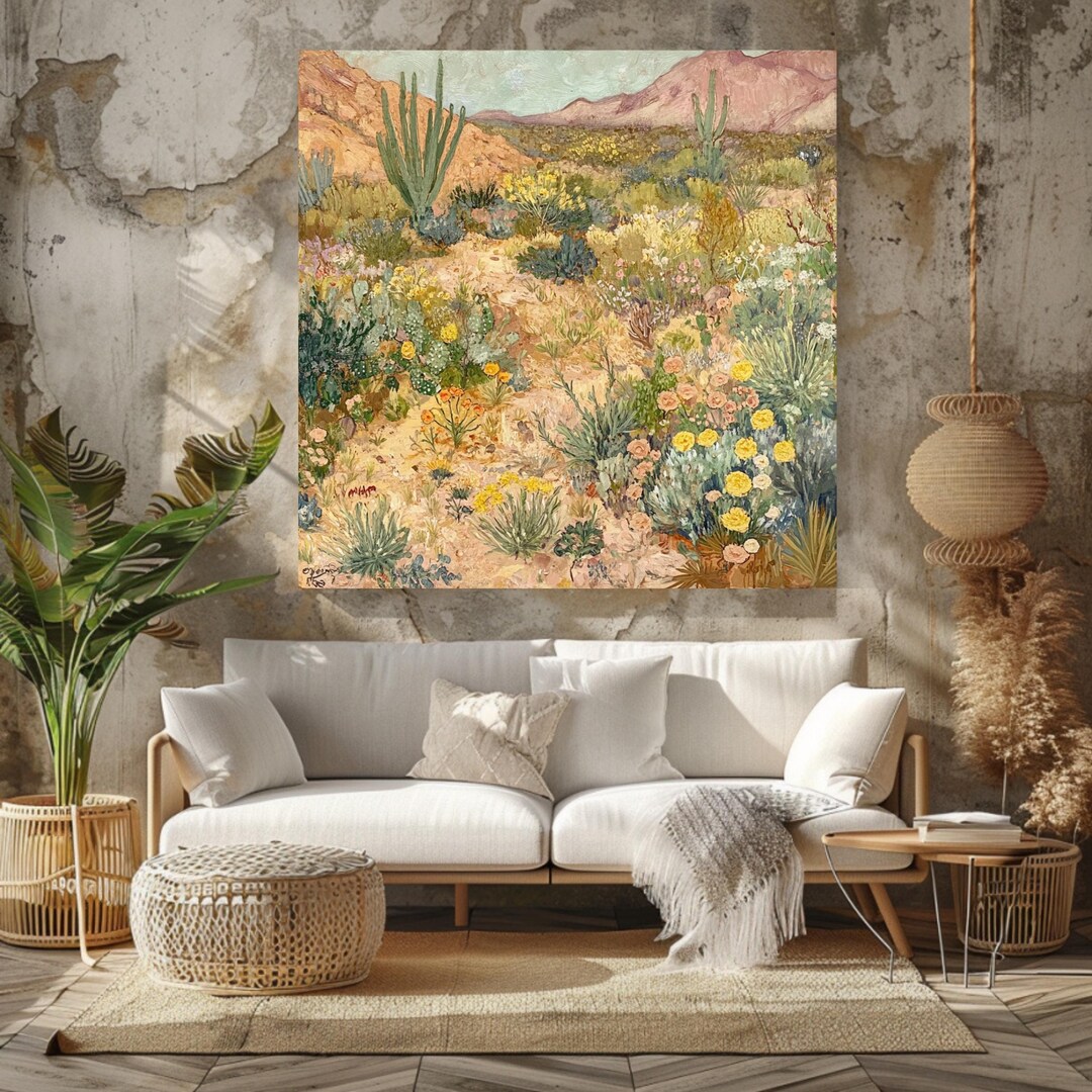 Wildflower Desert Wall Art, Nature Wall Art, Nature-inspired Art, New ...