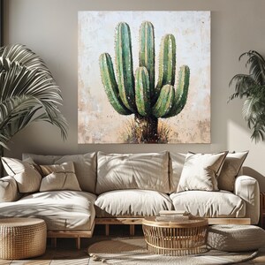 Vintage Cactus Wall Art, Desert Wall Art, Nature Wall Art, Green Wall ...