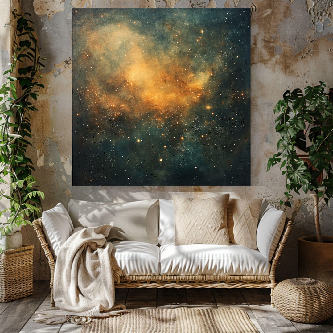 Stars in the Sky Canvas Art Night Sky Wall Decor, Starry Sky Canvas ...