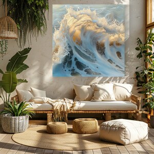 Ocean Waves Wall Art, Nature Wall Art, Nature-inspired Art, Coastal ...