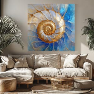 Nautilus Capiz Shell Wall Art, Nature Wall Art, Sea Shell Wall Print ...