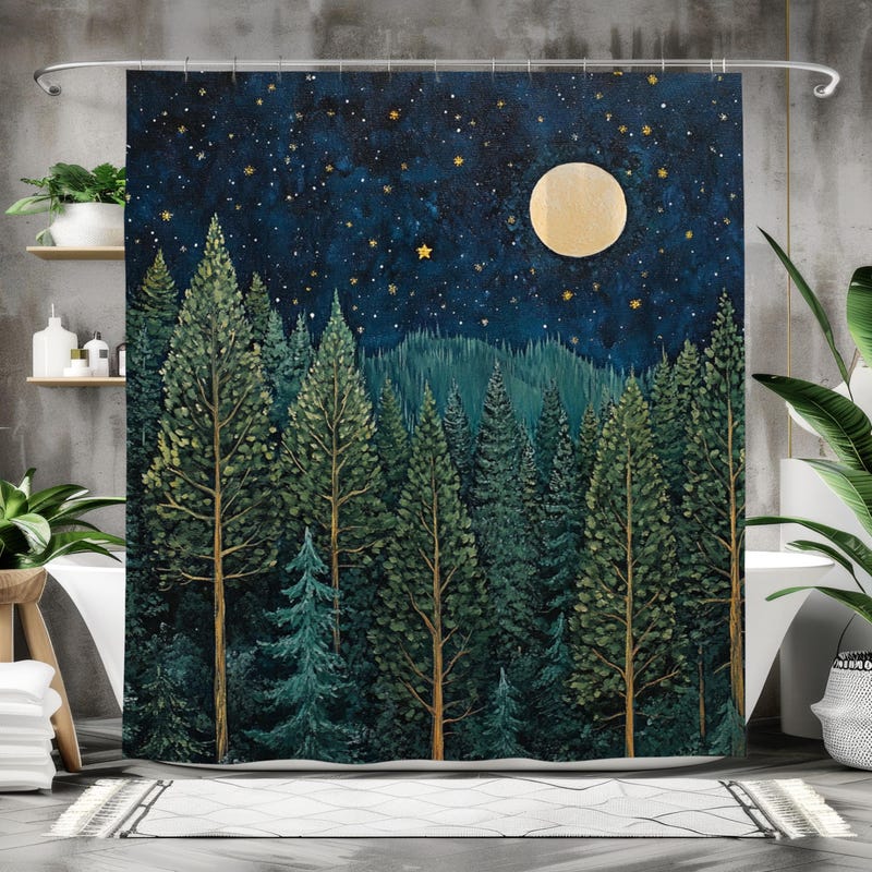 Tree Shower Curtain - Etsy