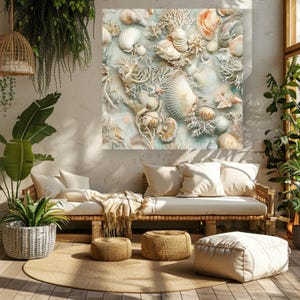 Tide Pool Wall Art, Beachy Wall Art, Seashells Wall Art, Nature ...