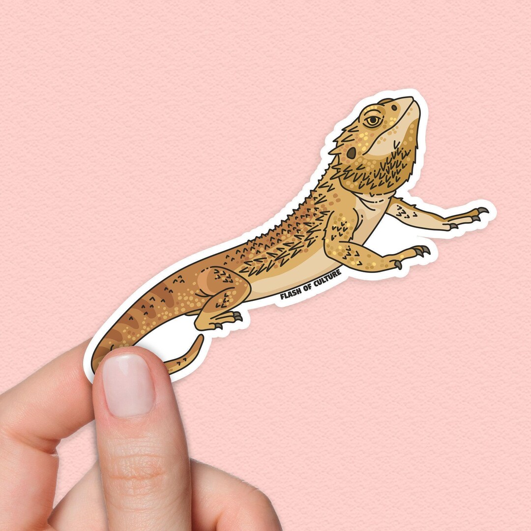Bearded Dragon Sticker – Australian Reptile Vinyl Decal for Laptops ...