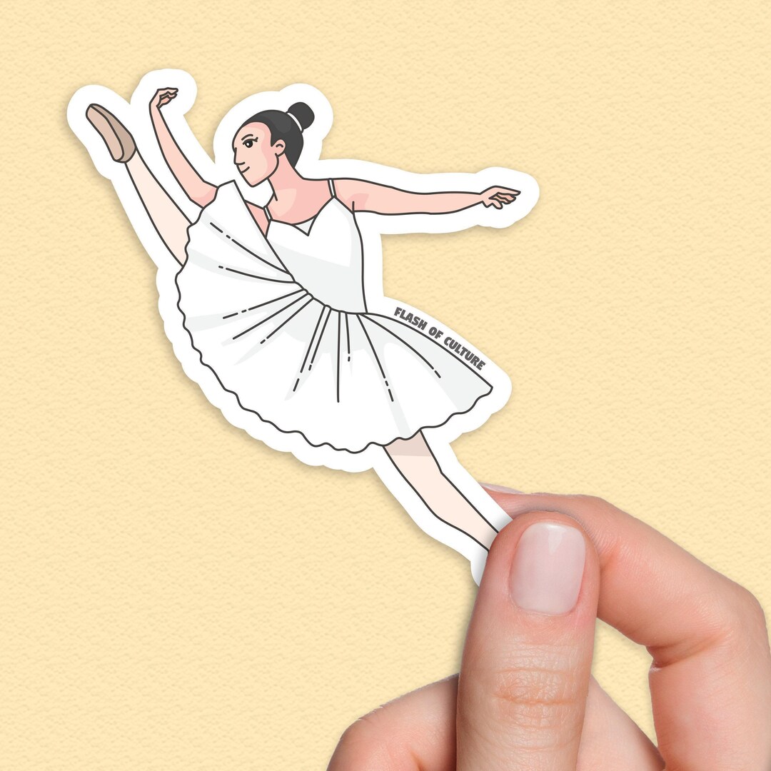 Ballerina Sticker – Waterproof Vinyl Dancer Decal for Laptops, Bottles ...
