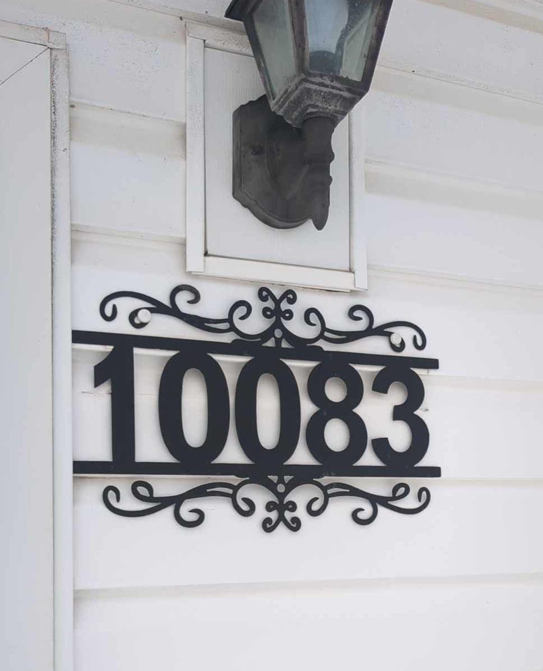 Custom Metal Address Sign, Modern House Numbers, Decorative Design ...