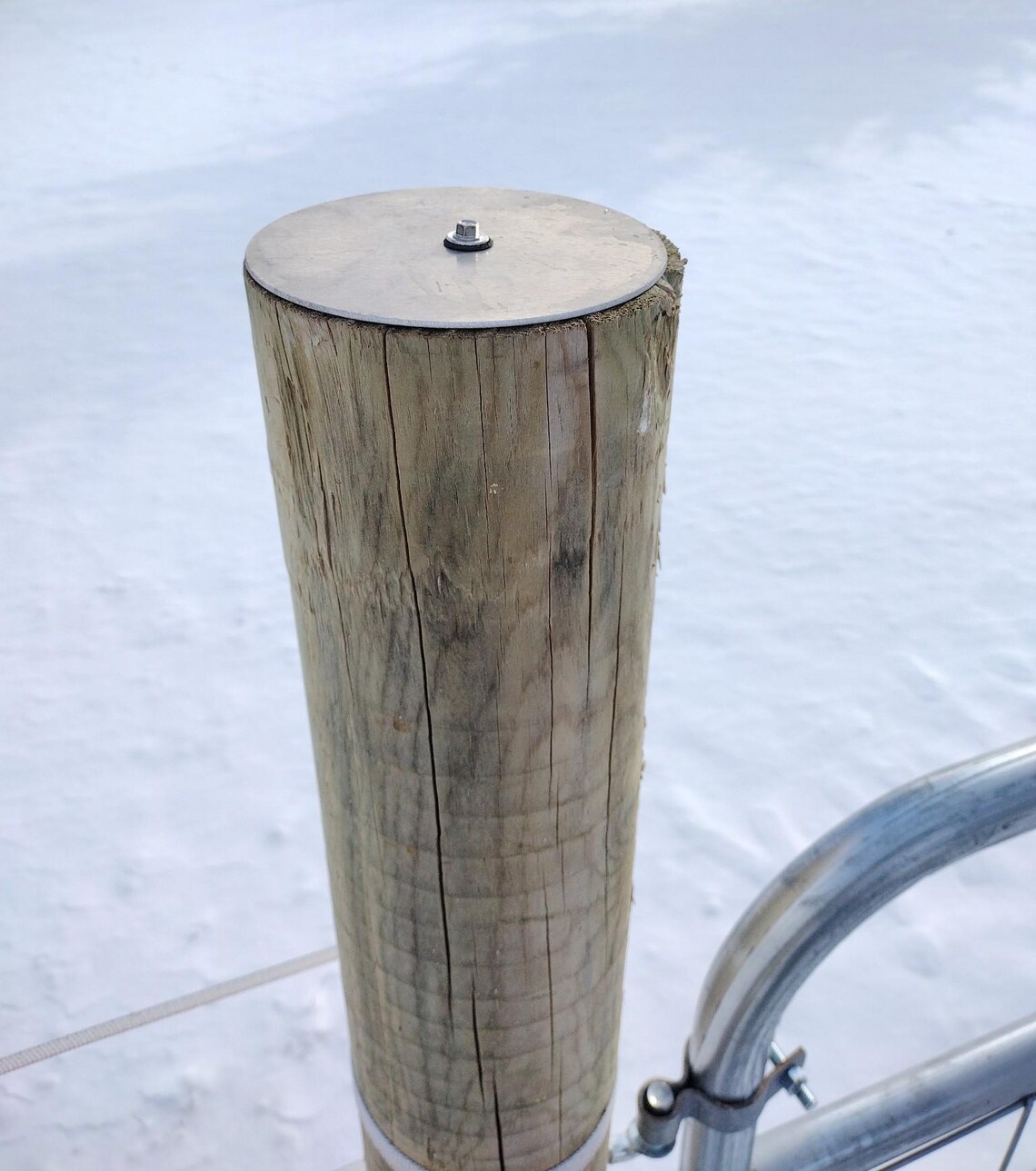 5 Inch Aluminum Fence Post Protector – Round Top Cover With Screw ...