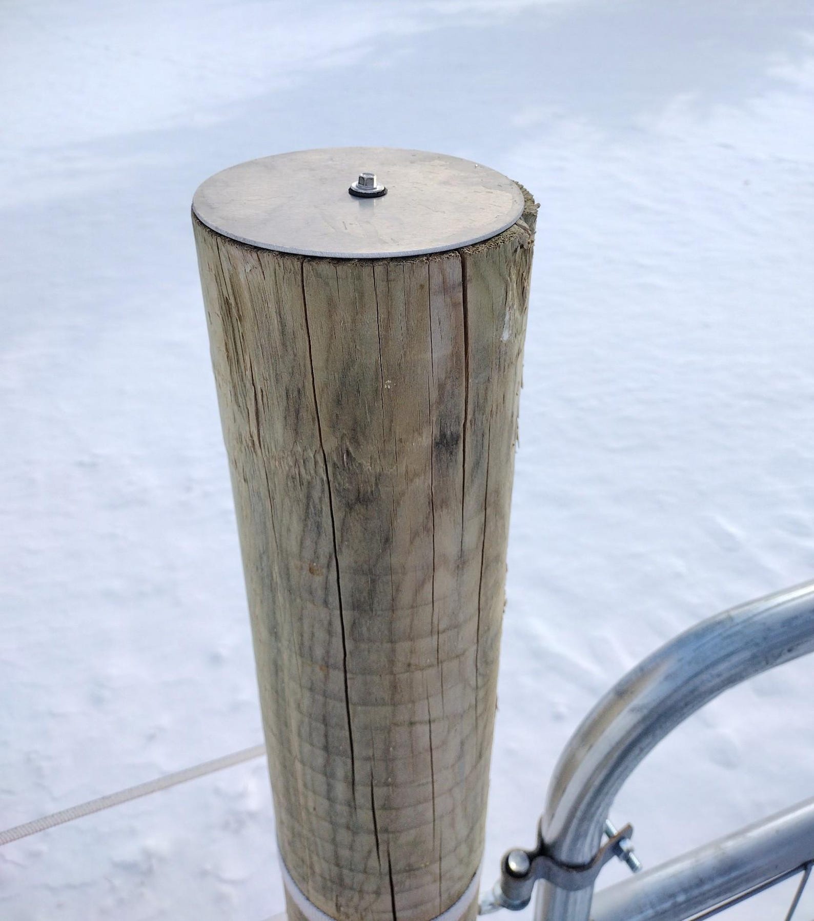 5 Inch Aluminum Fence Post Protector – Round Top Cover With Screw ...