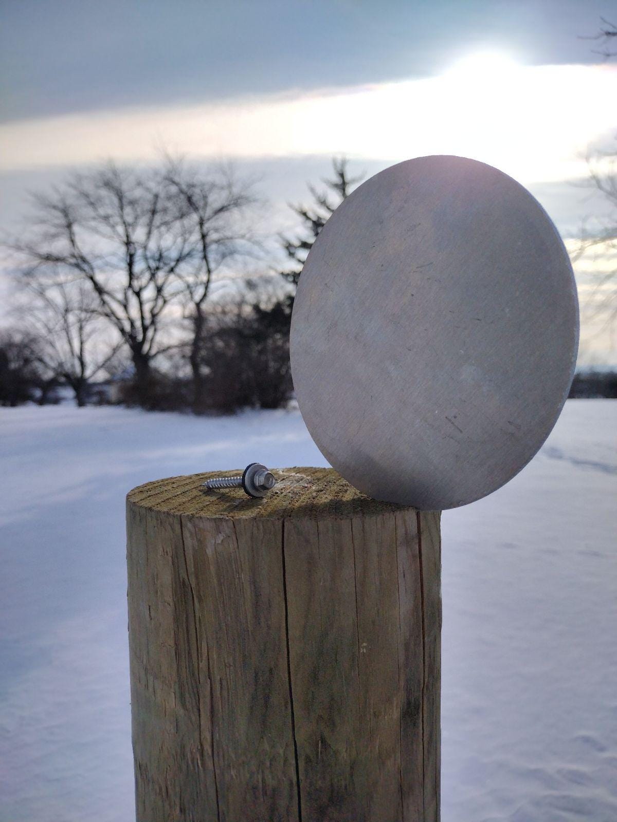 5 Inch Aluminum Fence Post Protector – Round Top Cover With Screw ...