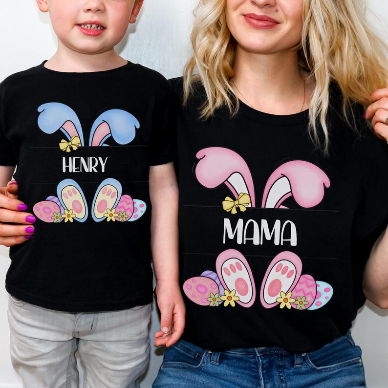 Custom Family Easter Bunny Shirt, Happy Easter Shirt, Personalized ...