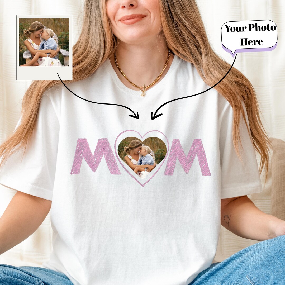 Custom Mom Shirt With Photo, Personalized Mother's Day Gift, Picture T ...