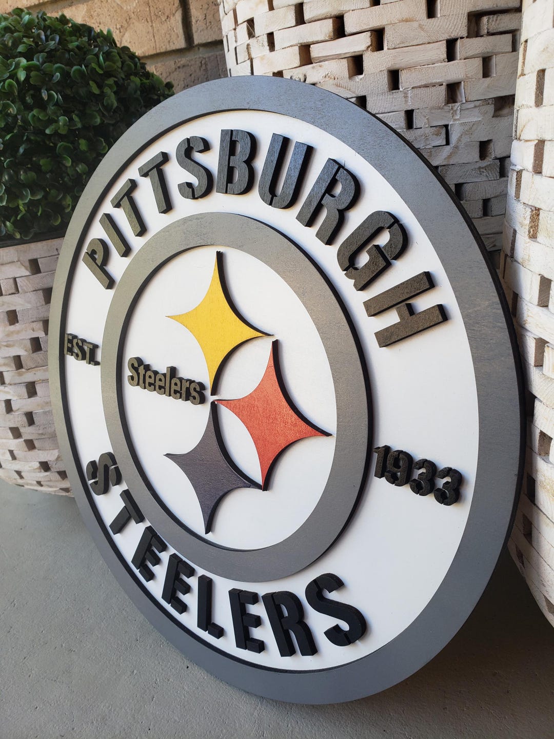 Pittsburg Steelers Logo Wood Sign - Etsy