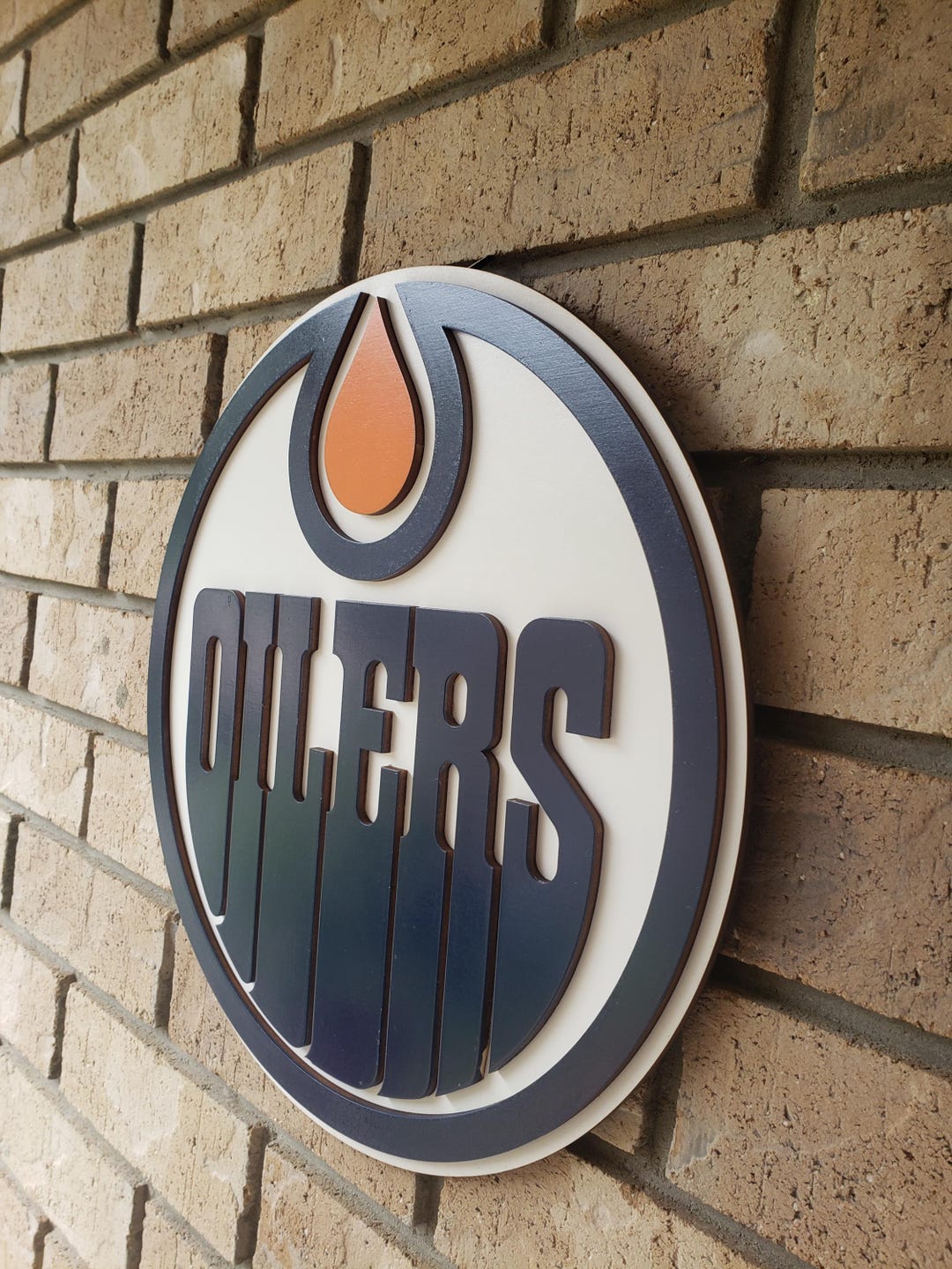 Edmonton Oiler Logo Wood Sign, 3D Sports Sign for Hockey Fan - Etsy
