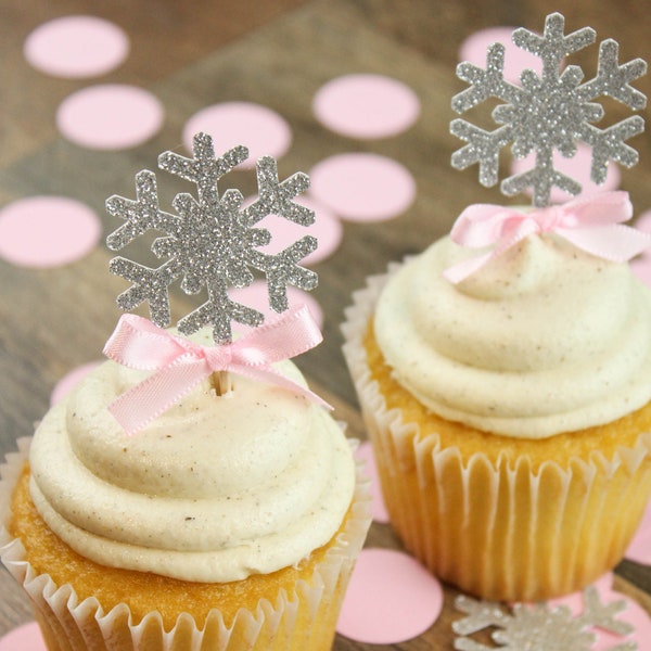 Snowflake Cupcake Toppers - Etsy