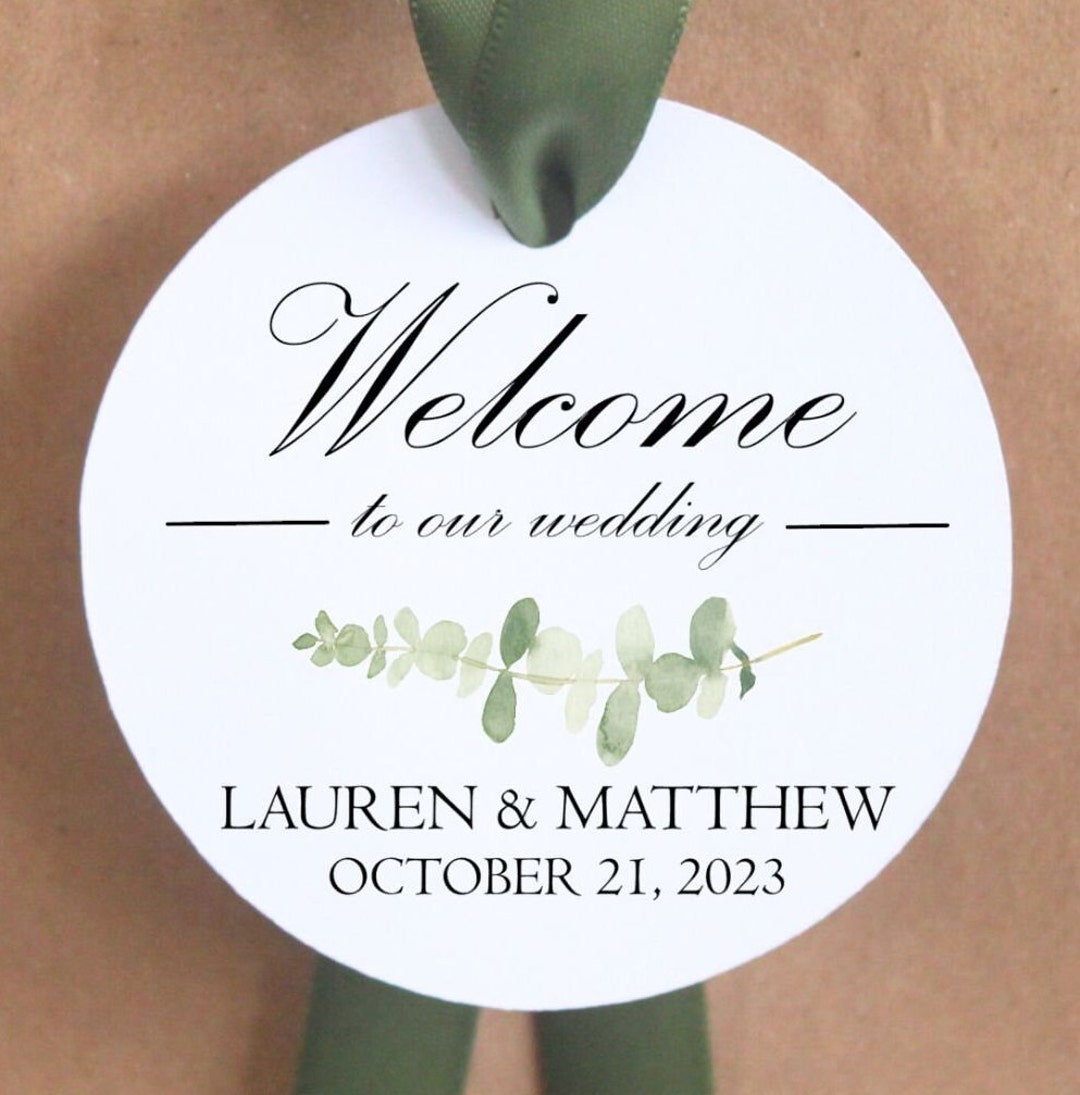 Destination Wedding Welcome Tag: Boho Greenery Favor (set of 6) - Etsy