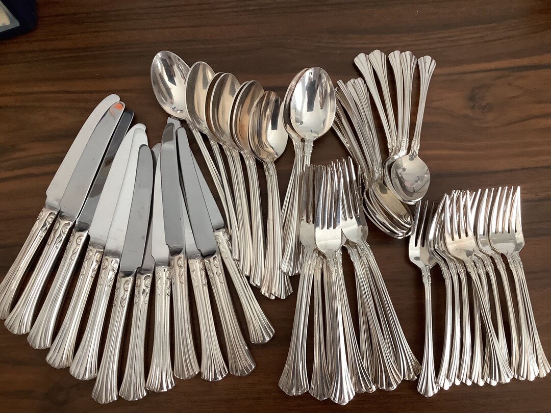 Towle Classic Plume Silverplate Flatware Supreme Cutlery - Etsy