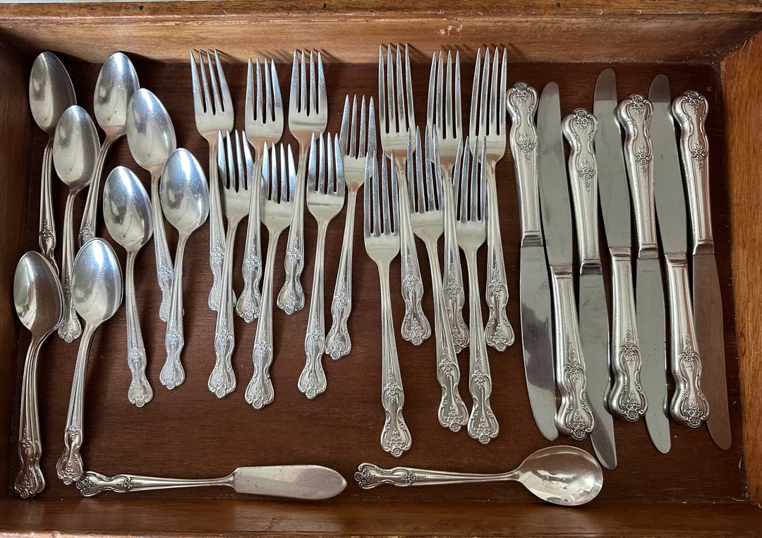 Silverware Magnolia Inspiration Silverplate Rogers - Etsy