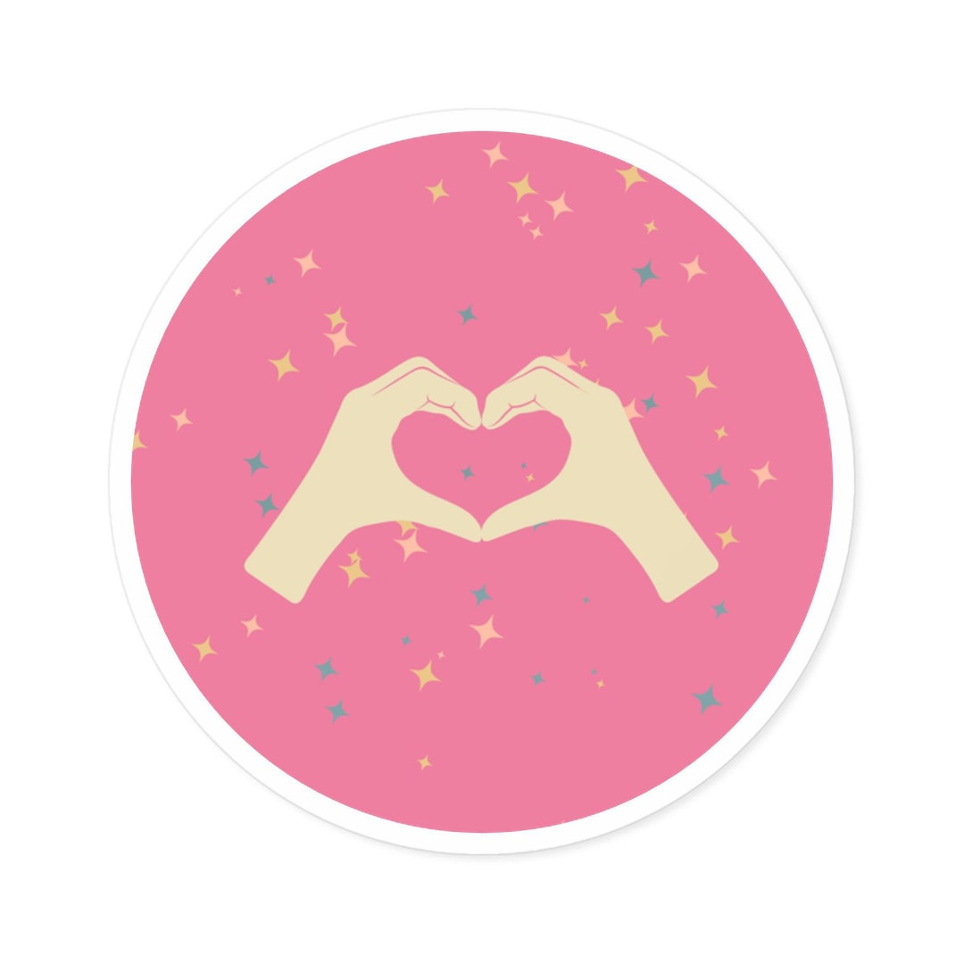 Fearless Heart Hands Stickers, Concert Sticker, Round Decals, Indoor ...