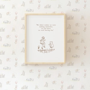 Winnie the Pooh Prints Nursery Wall Art Decor Set of 8 Minimalist ...