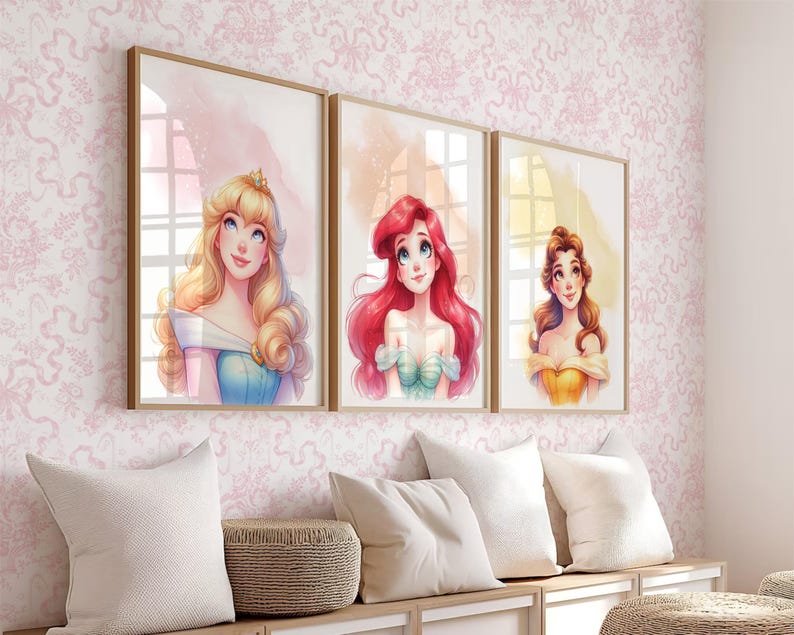 Princess Art Prints Girl Nursery Decor Set of 15 (digital Download) - Etsy