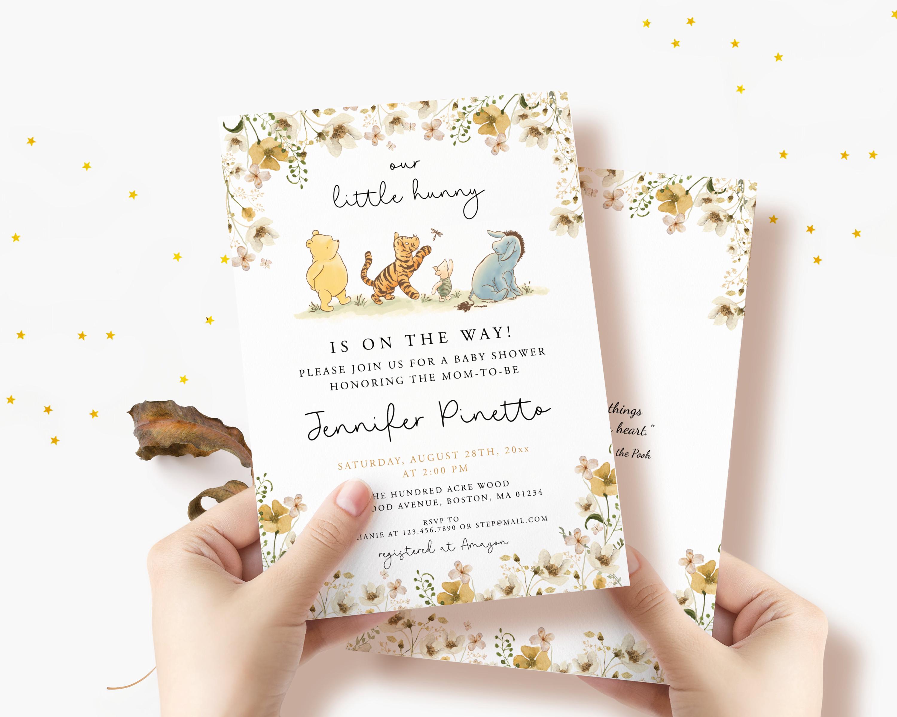 Classic Winnie the Pooh Baby Shower Invitation - Etsy