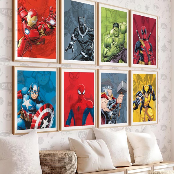 Superhero Posters and Prints - Etsy