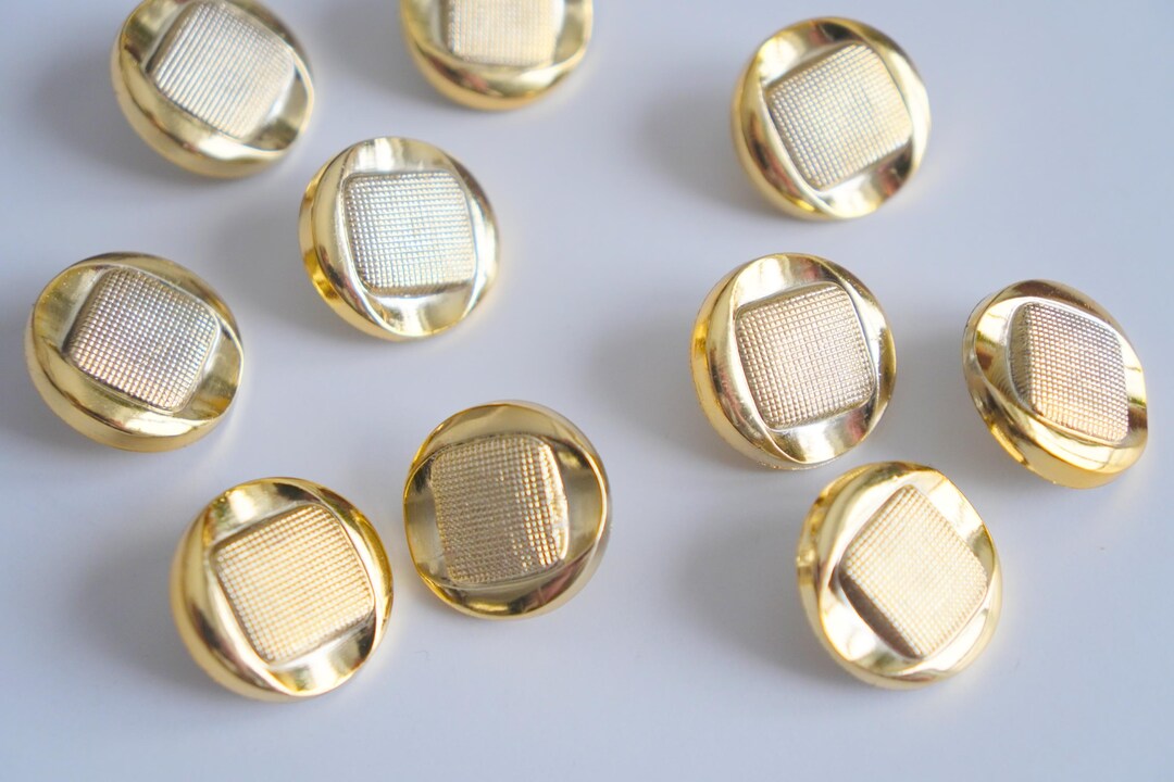 Set of 10 Buttons, Shank Buttons, Gold Buttons - Etsy