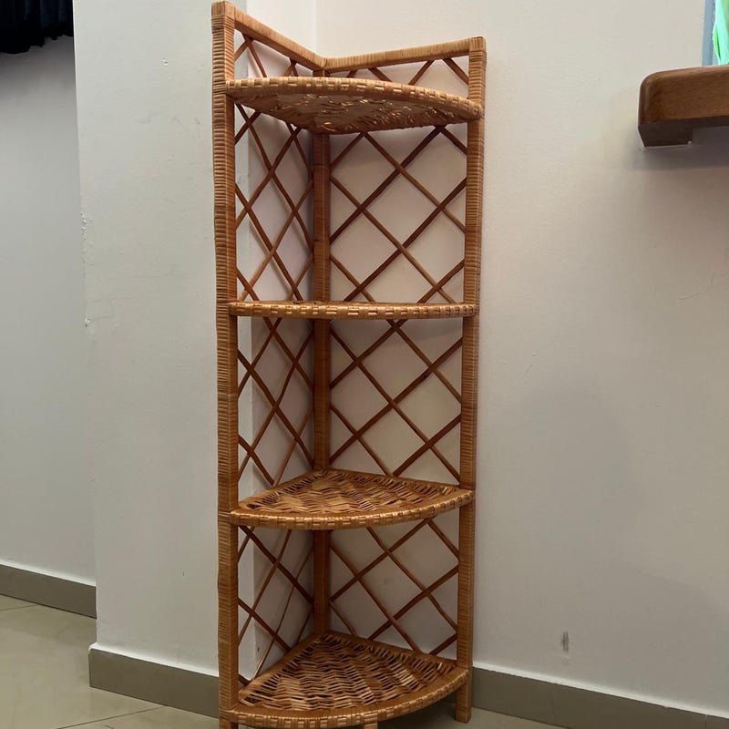 Wicker Corner Shelf - Etsy