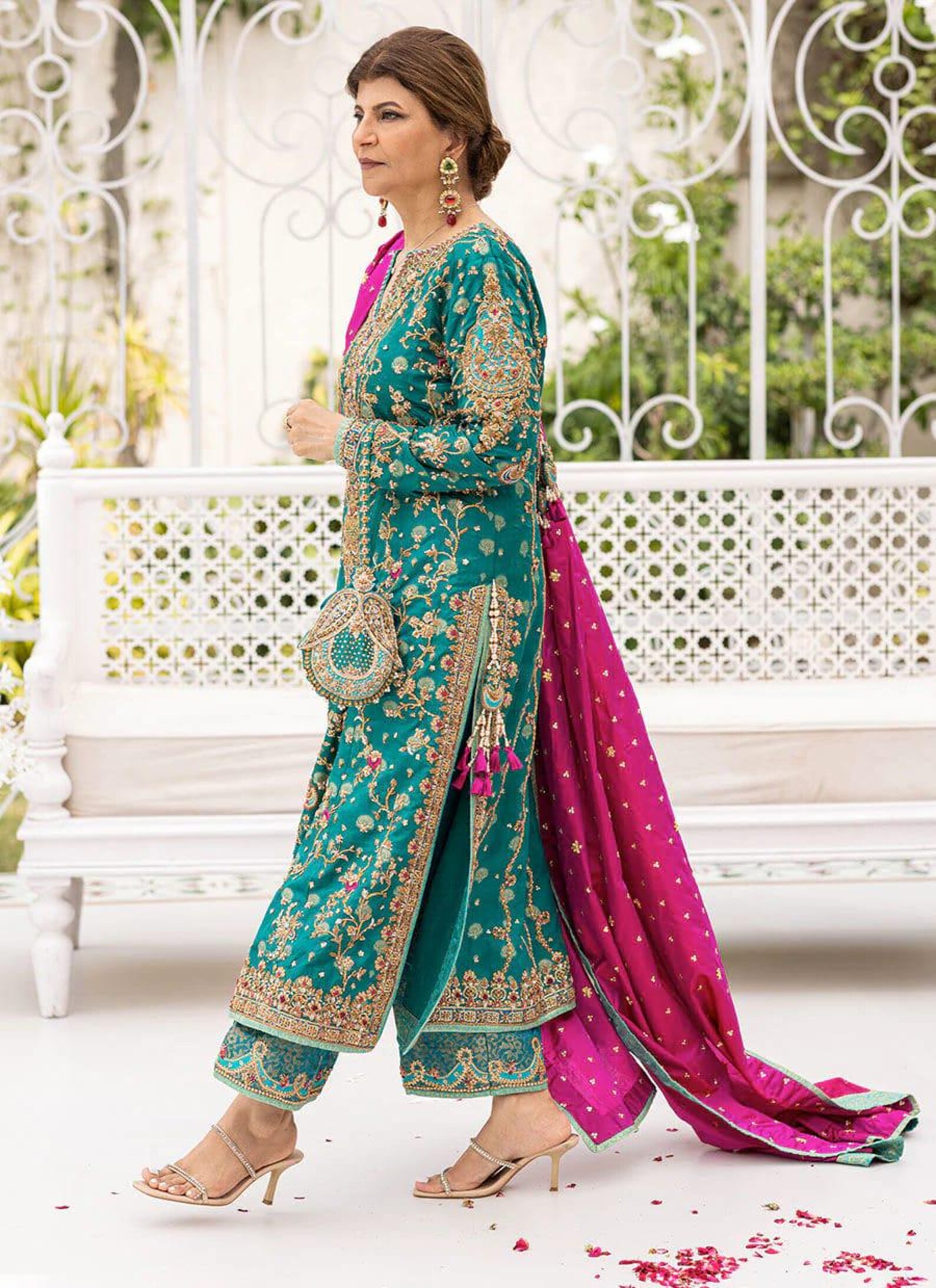 Green Pakistani Indian Wedding Dresses, Latest Bridal Party Dress ...