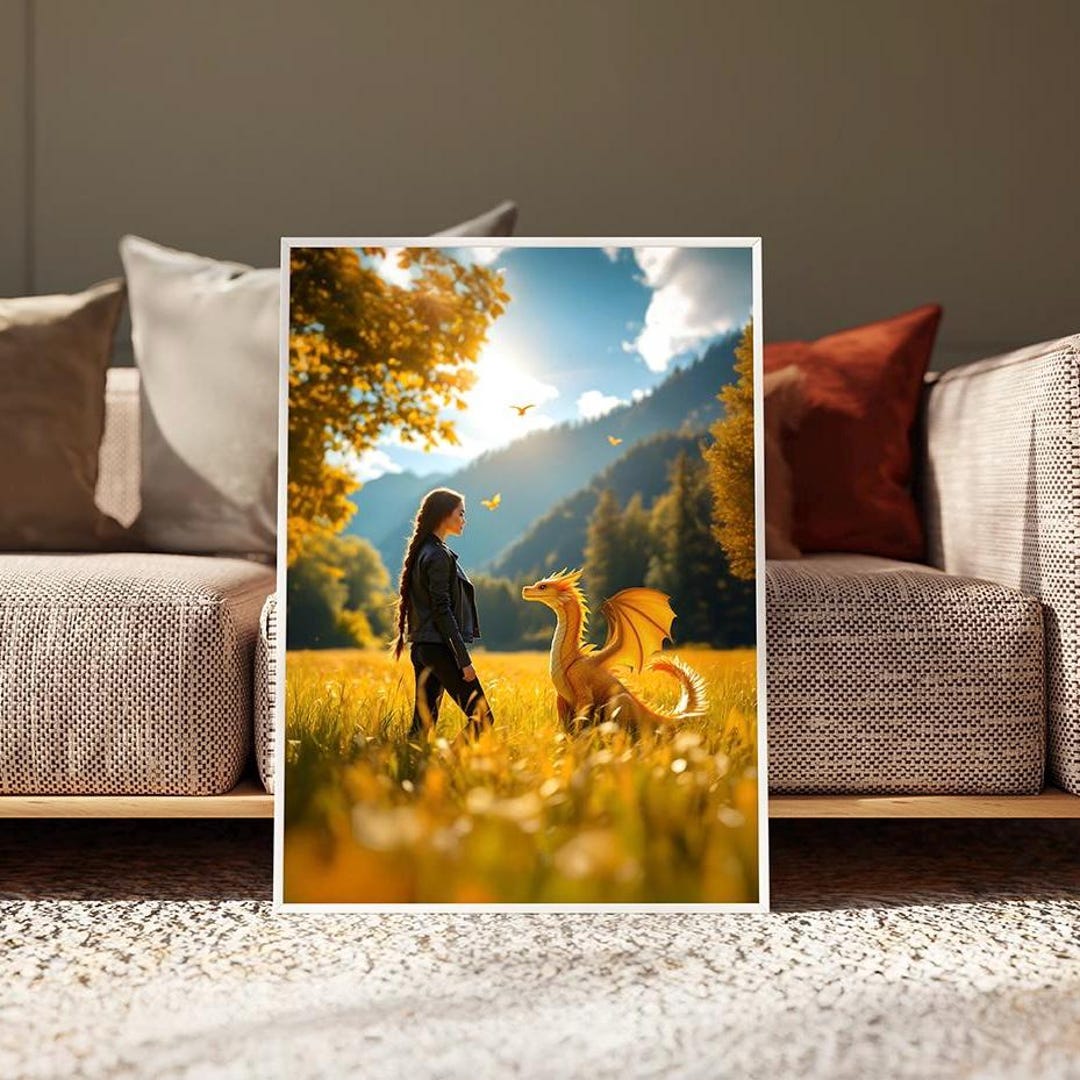 Poster Violet Sorrengail and Andarna in the Valley - Fourth Wing of ...