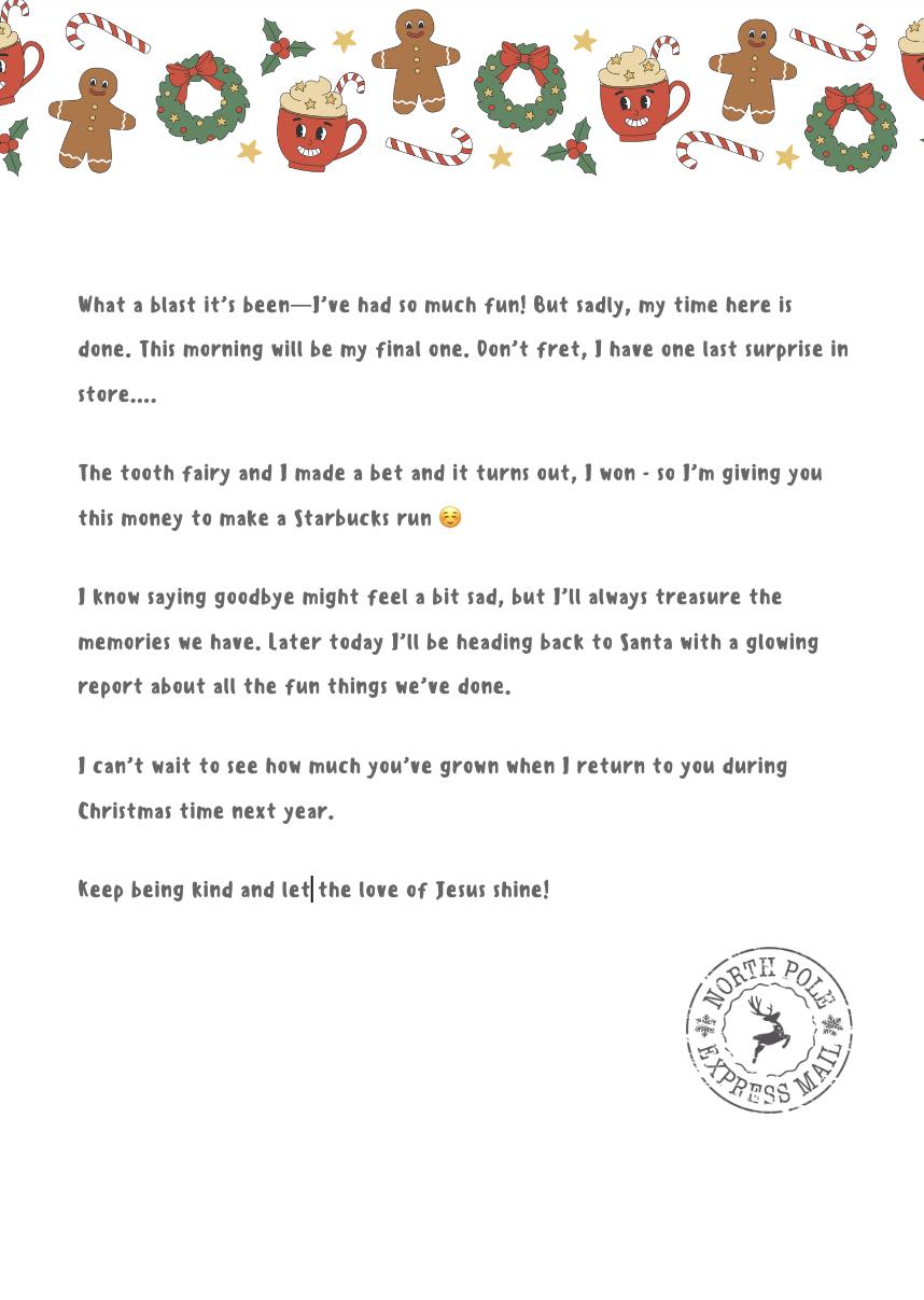 Elf on the Shelf - Farewell Letter (christian) - Etsy