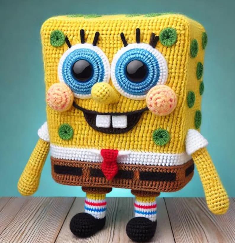Crochet Spongebob Pattern PDF Amigurumi english - Etsy