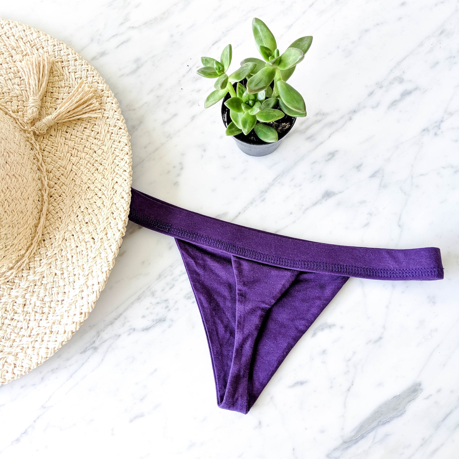 Organic Cotton Thong Bamboo Thong Hipster Underwear Black - Etsy