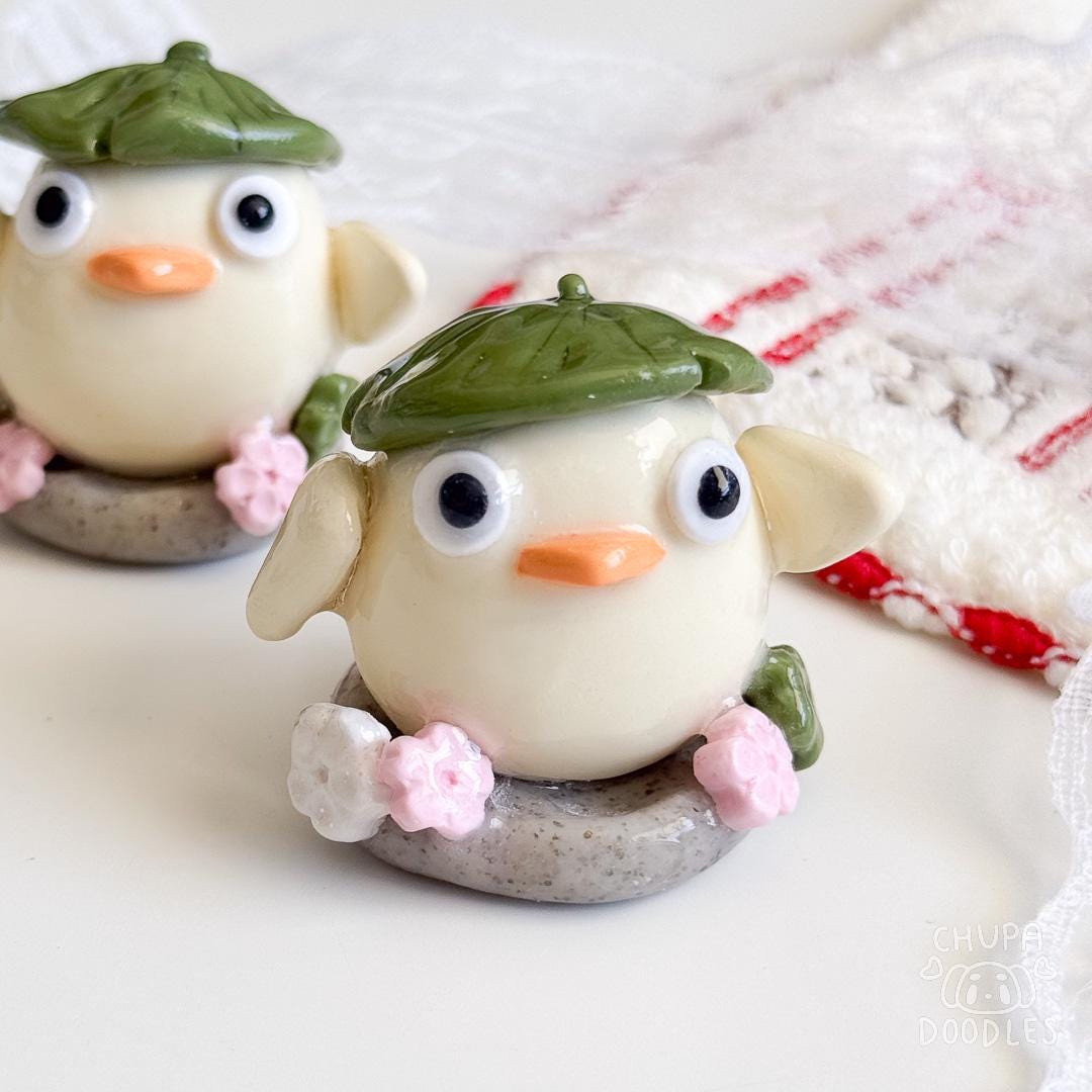 Polymer Clay Duck Friend , Mini Duck Figurine , Cute Duck Figurine ...