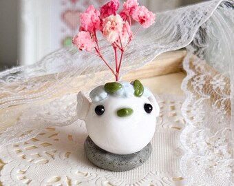 Polymer Clay Mini Bunny Figurine , Winter Collection , Cute Clay Desk ...