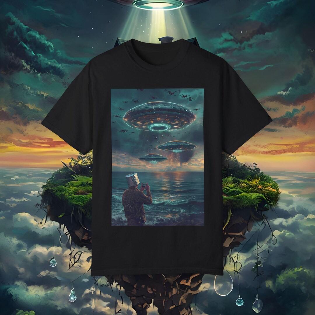 Alien Abduction T-shirt, UFO Conspiracy Tee, Sci-fi Streetwear ...