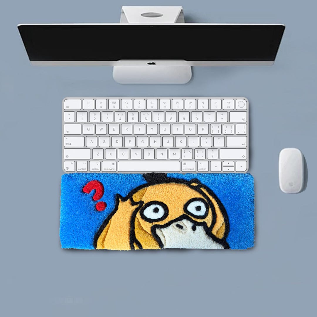 Psyduck Keyboard Tufted Rug, Anime Psyduck Rug, Soft Touch Rug, Psyduck ...