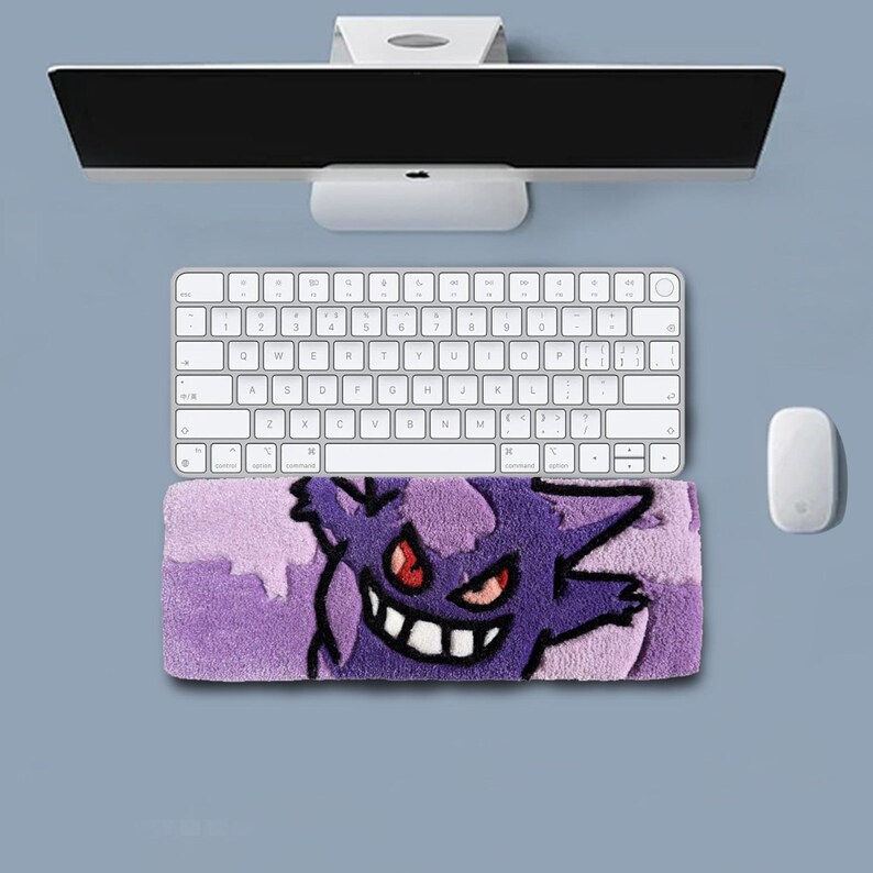 Gengar Keyboard Tufted Rug, Anime Gengar Rug, Soft Touch Rug, Gengar ...