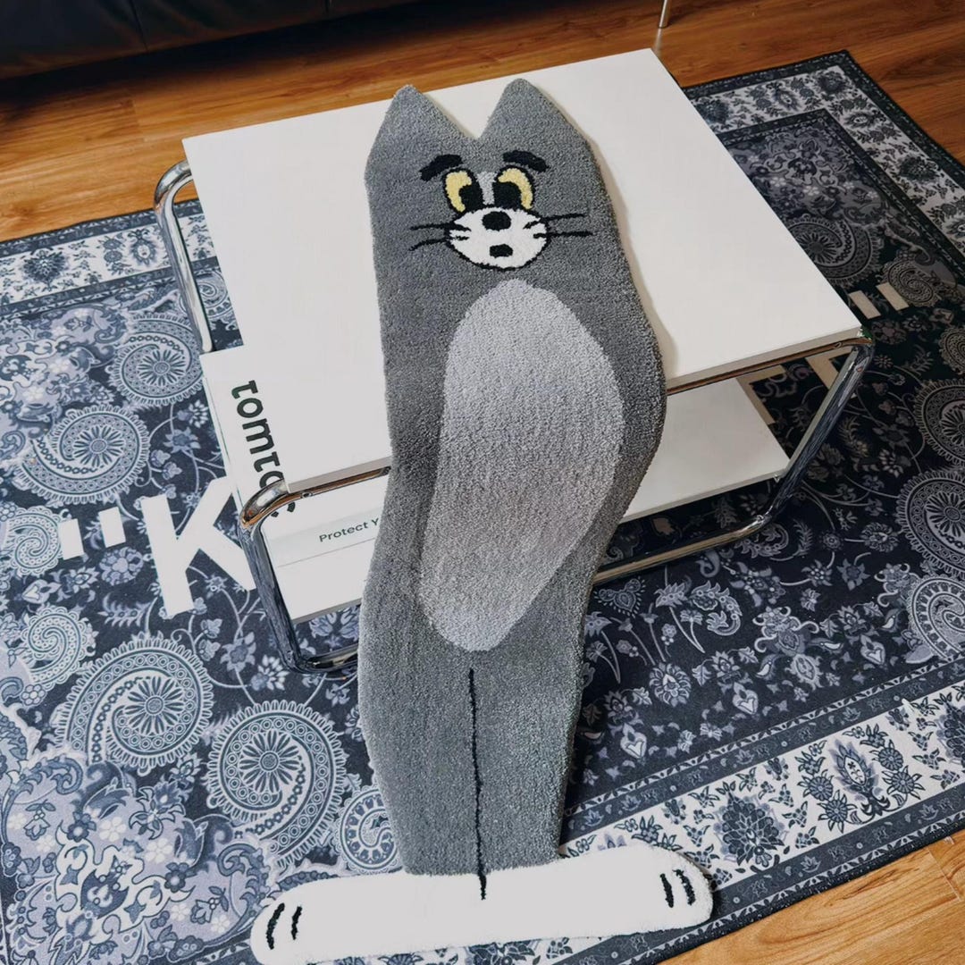 Cartoon Cat Tom Rug Blanket for Stairs, Tom Indoor Entrance Mat, Funny ...