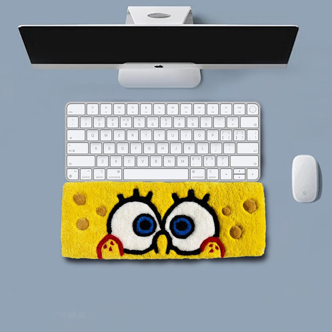 Spongebob Keyboard Tufted Rug, Anime Spongebob Rug, Soft Touch Rug ...