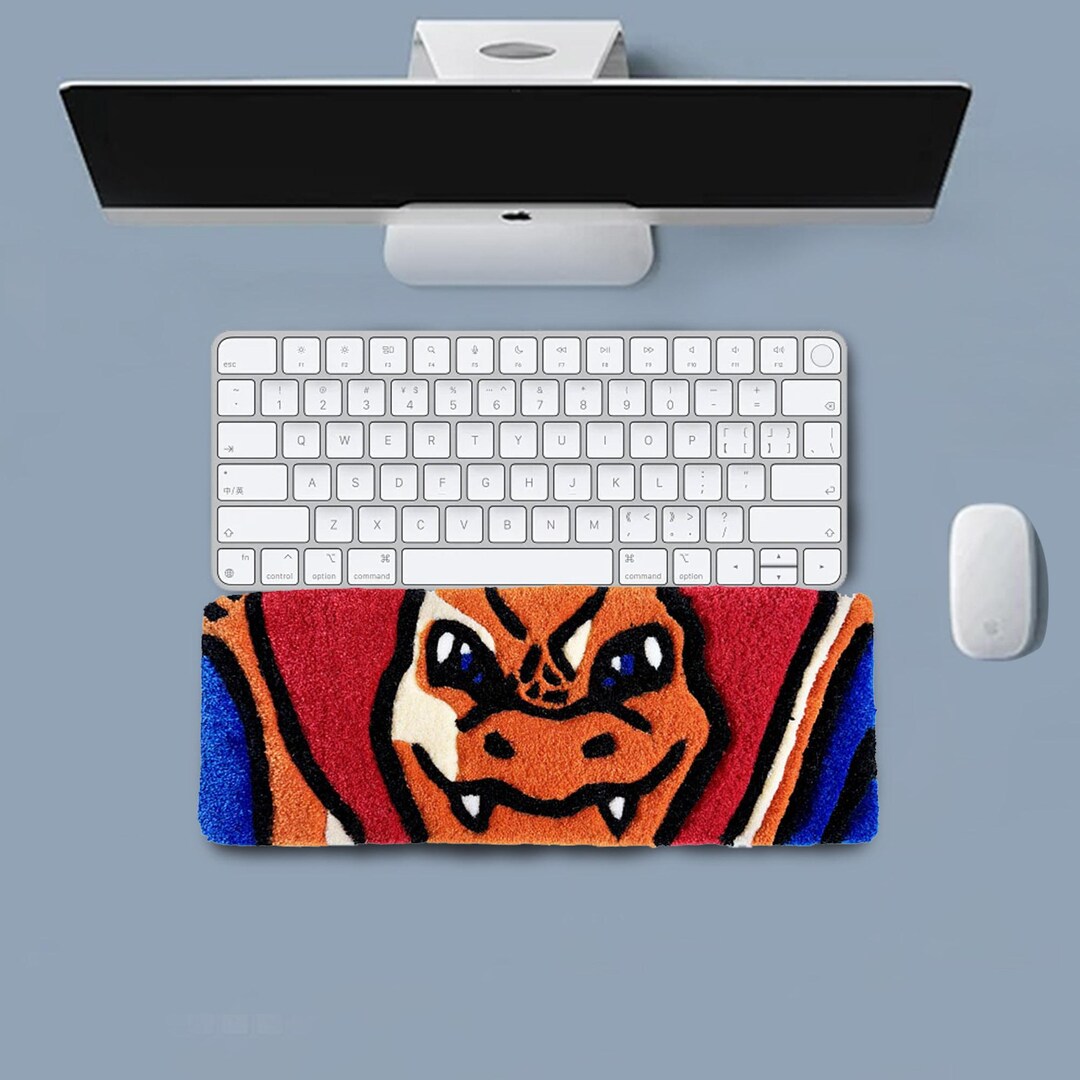 Charizard Keyboard Tufted Rug, Anime Charizard Rug, Soft Touch Rug ...